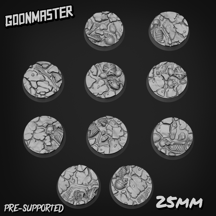3D Printable Dried Mud and Bone Base Set by Goon Master