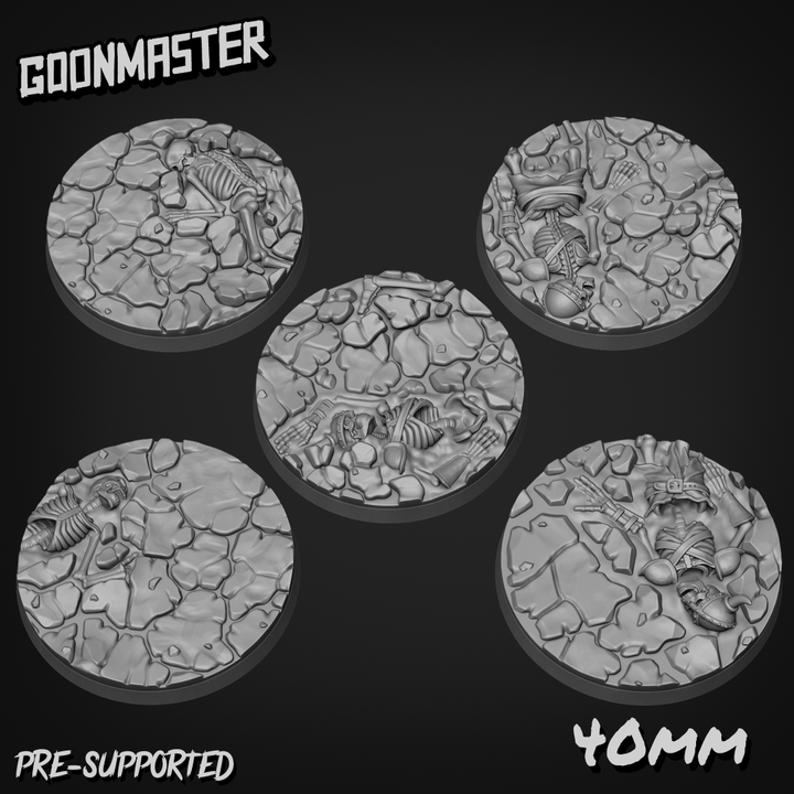 3D Printable Dried Mud and Bone Base Set by Goon Master