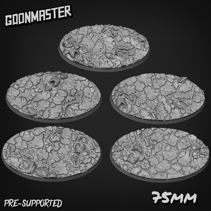 3D Printable Dried Mud and Bone Base Set by Goon Master