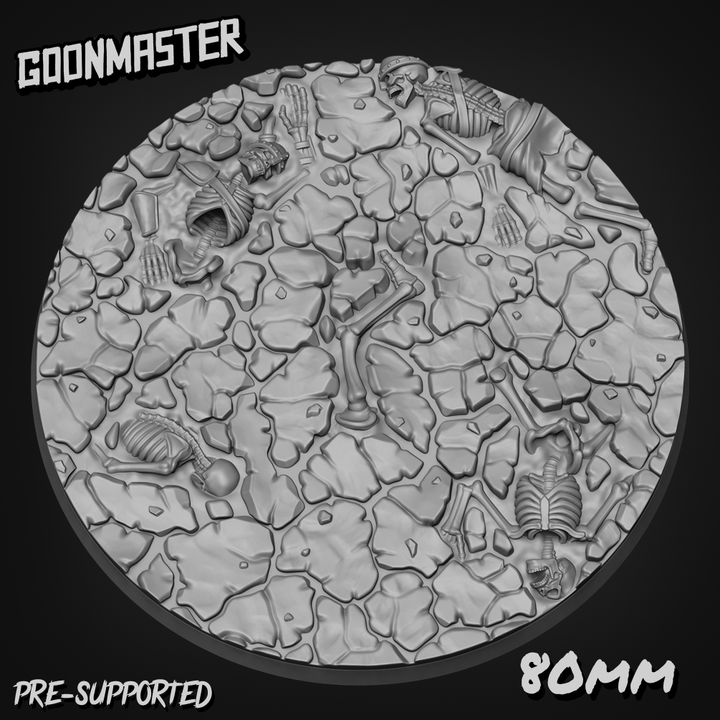 3D Printable Dried Mud and Bone Base Set by Goon Master