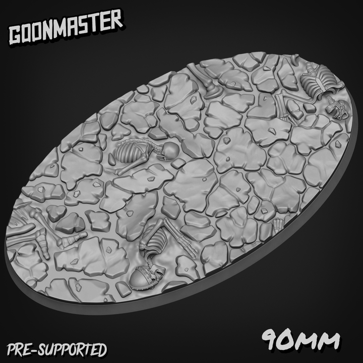 3D Printable Dried Mud and Bone Base Set by Goon Master