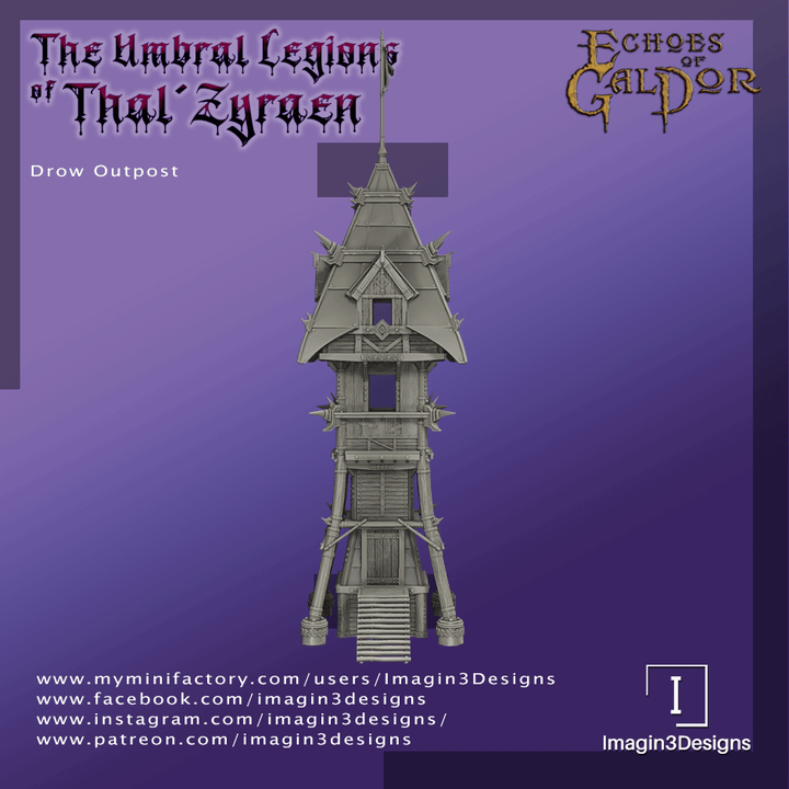 3D Printable Drow Outpost by Imagin3Designs