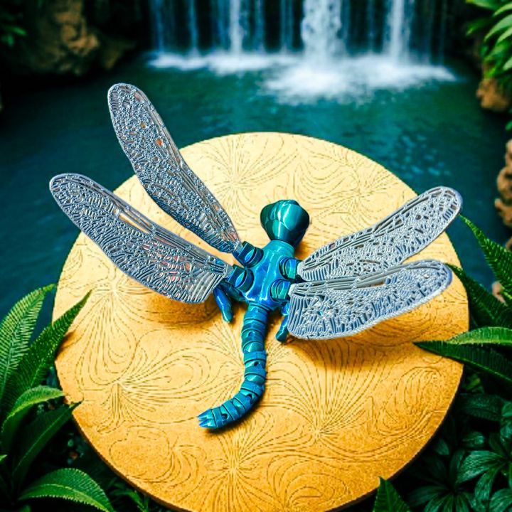 3D Printable 360 ARTICULATED DRAGONFLY V3 by MELS 3D LABS