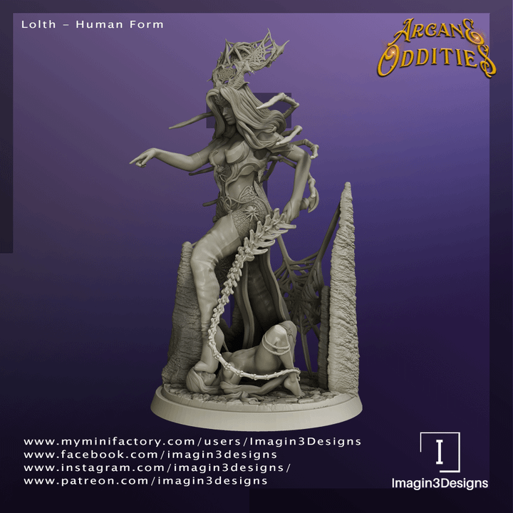 3D Printable Lolth (Two Versions) by Imagin3Designs