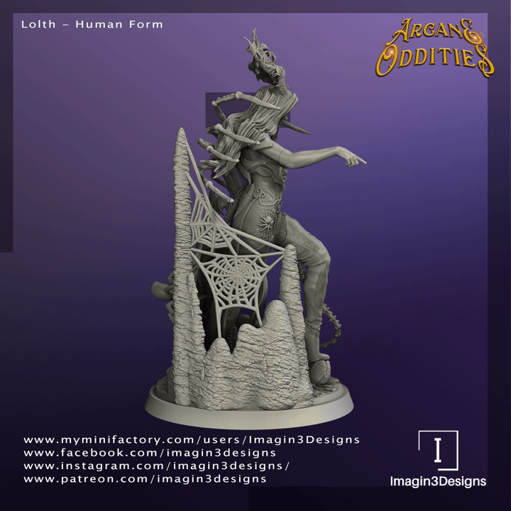 3D Printable Lolth (Two Versions) by Imagin3Designs