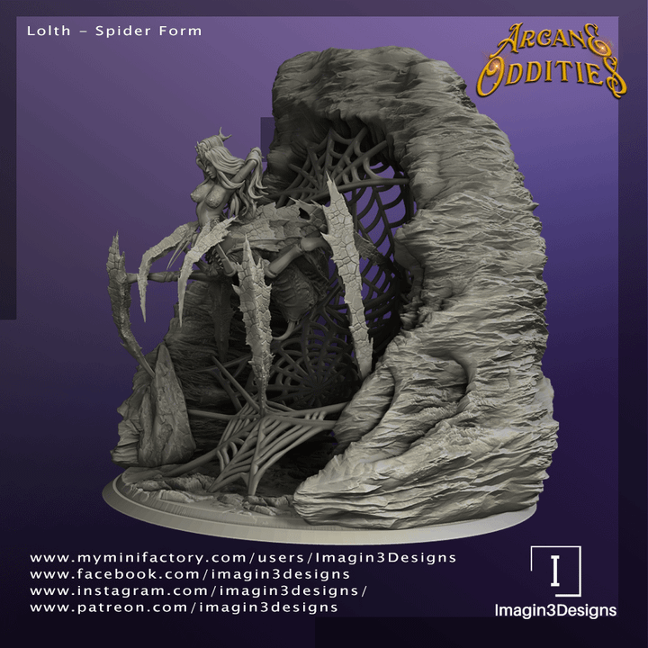 3D Printable Lolth (Two Versions) by Imagin3Designs