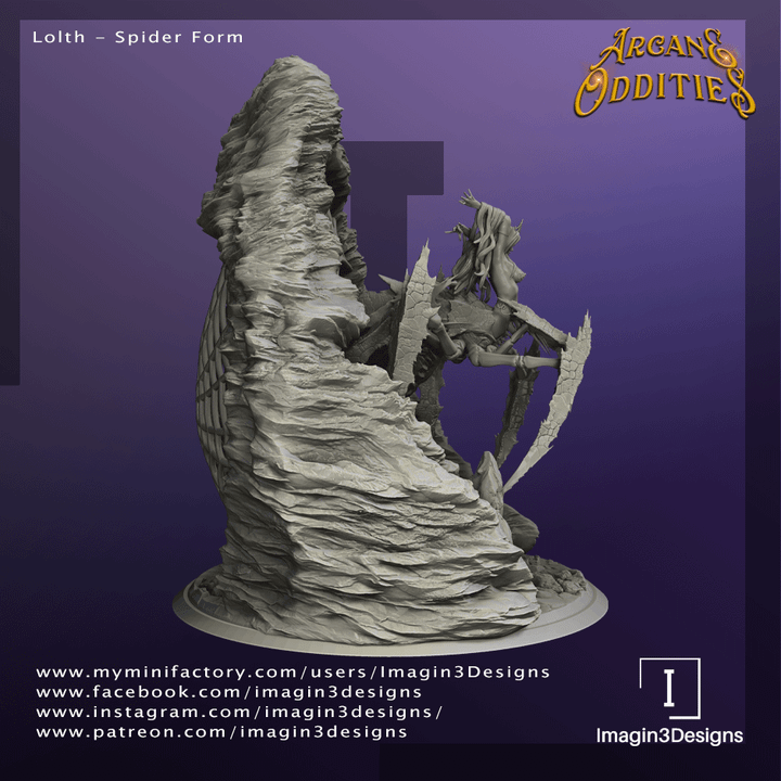 3D Printable Lolth (Two Versions) by Imagin3Designs