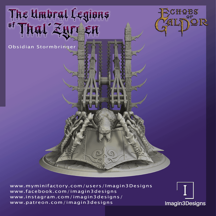 3D Printable Obsidian Stormbringer (Drow War Machine) by Imagin3Designs