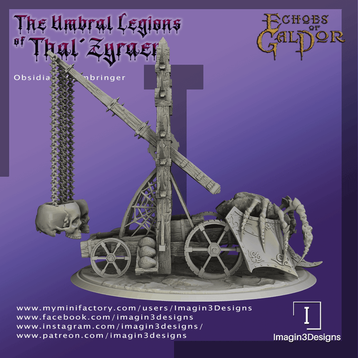 3D Printable Obsidian Stormbringer (Drow War Machine) by Imagin3Designs