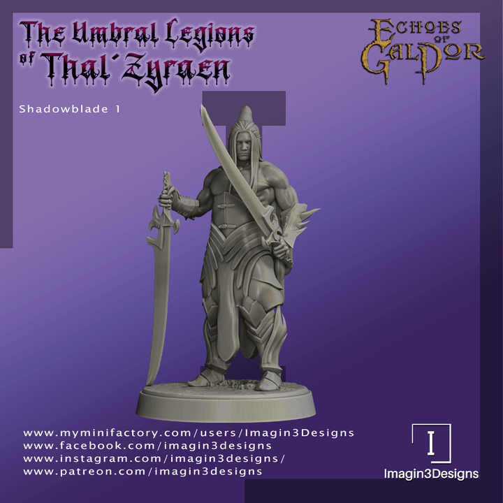 3D Printable Shadowblades (Drow Blademasters) by Imagin3Designs