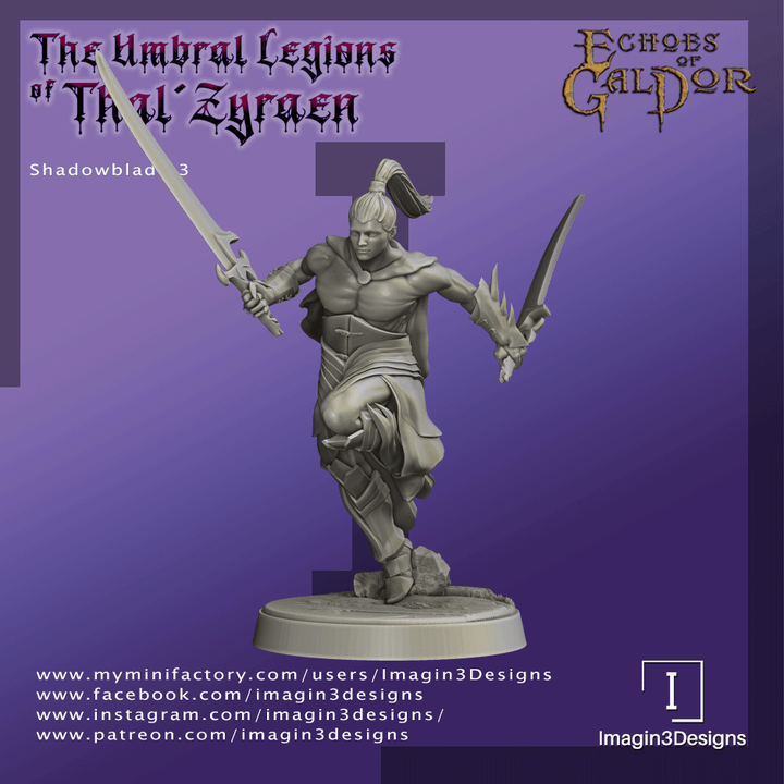 3D Printable Shadowblades (Drow Blademasters) by Imagin3Designs