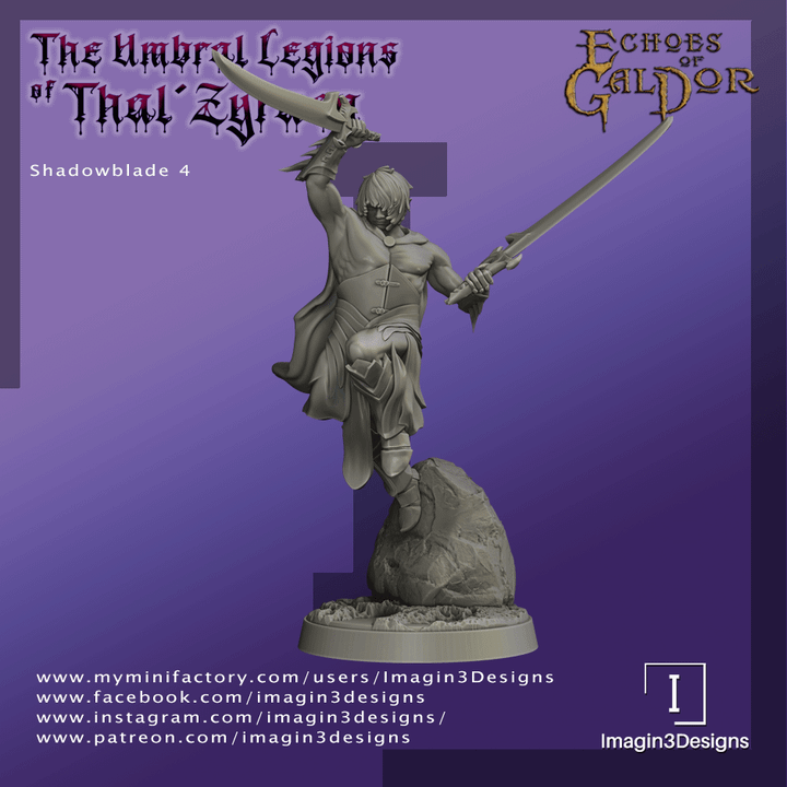 3D Printable Shadowblades (Drow Blademasters) by Imagin3Designs