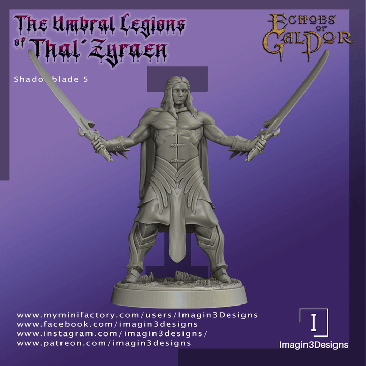 3D Printable Shadowblades (Drow Blademasters) by Imagin3Designs