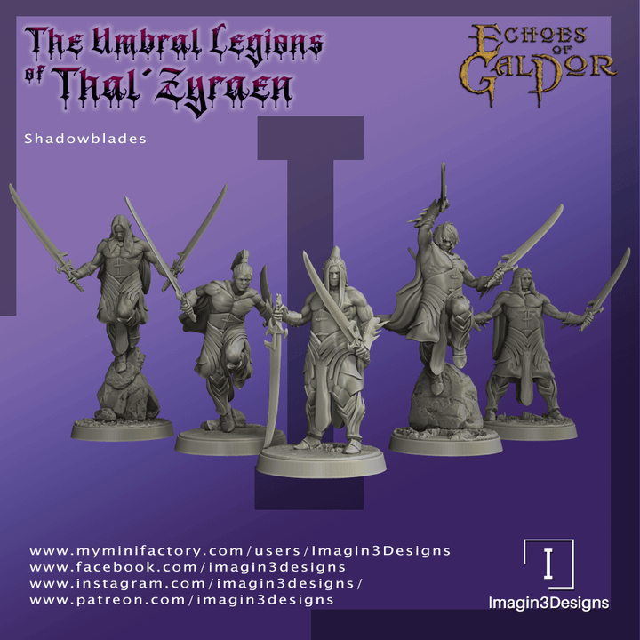 3D Printable Shadowblades (Drow Blademasters) by Imagin3Designs