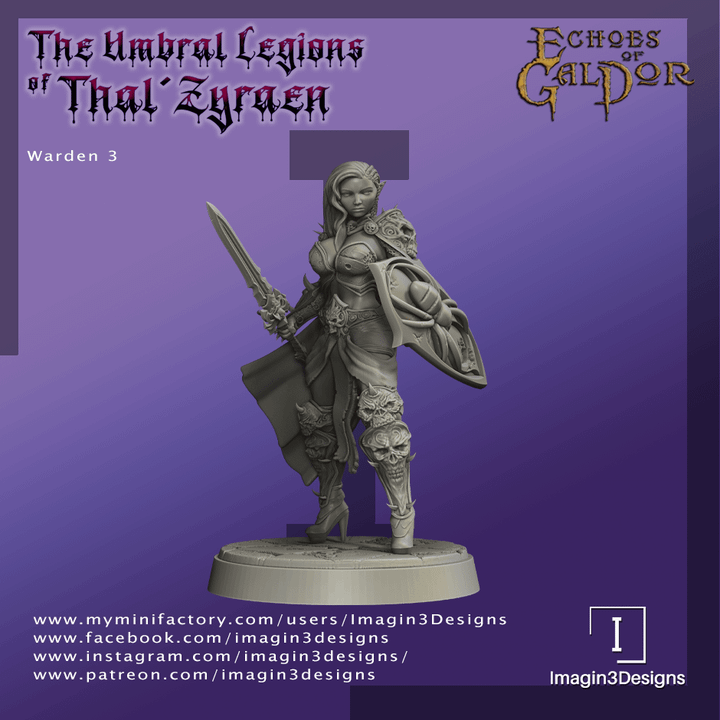 3D Printable The Obsidian Wardens (Drow Elite Guard) by Imagin3Designs