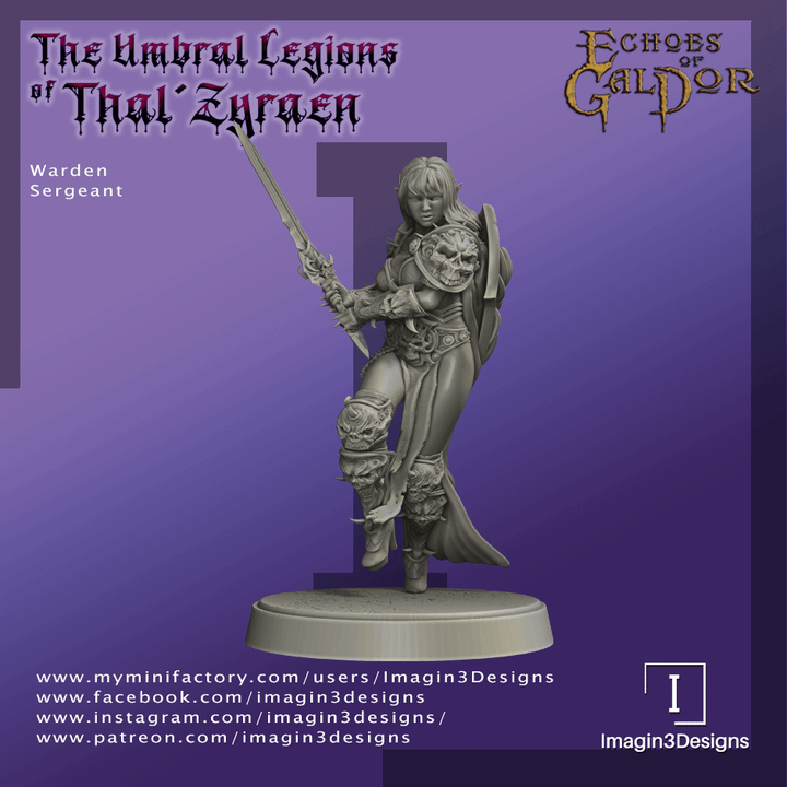 3D Printable The Obsidian Wardens (Drow Elite Guard) by Imagin3Designs