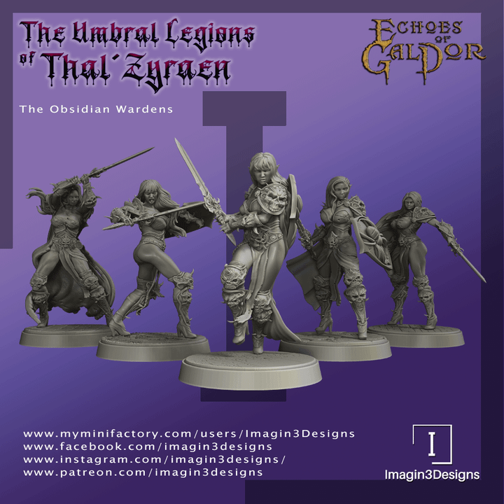 3D Printable The Obsidian Wardens (Drow Elite Guard) by Imagin3Designs