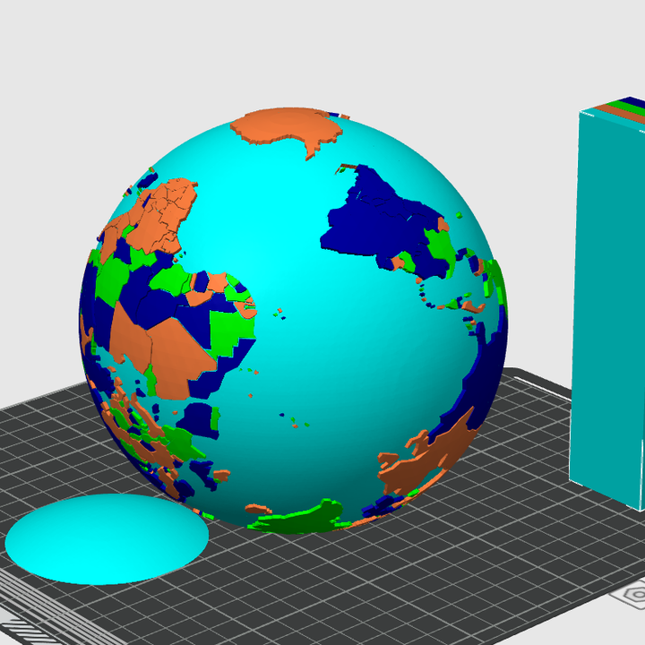 3D Printable MULTIPART GLOBE by MELS 3D LABS