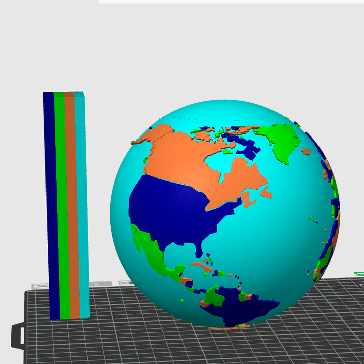 3D Printable MULTIPART GLOBE by MELS 3D LABS