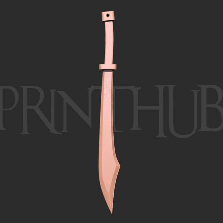 3D Printable Jet Black Shadow Sword Megumi Fushiguro by Printhub