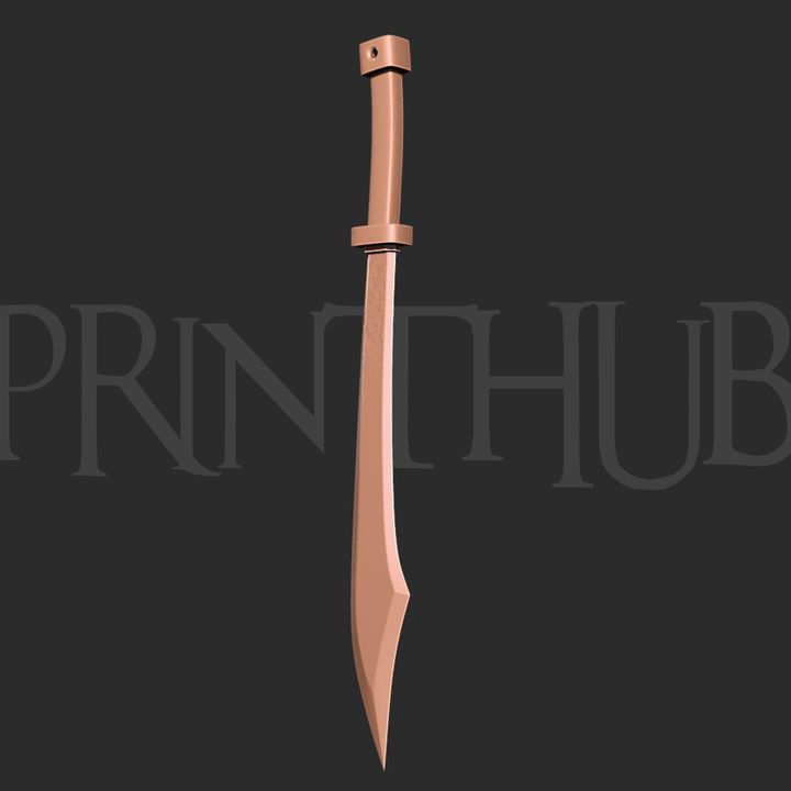 3D Printable Jet Black Shadow Sword Megumi Fushiguro by Printhub