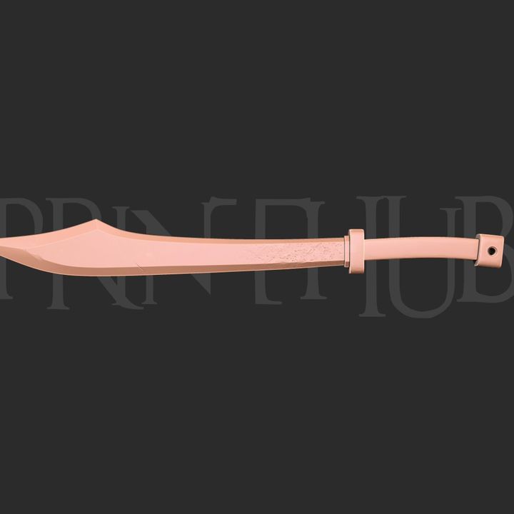 3D Printable Jet Black Shadow Sword Megumi Fushiguro by Printhub