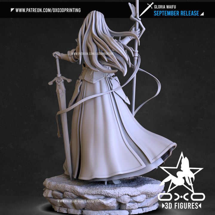 3D Printable Gloria Anime 3D Print Miniature by OXO3D Figures