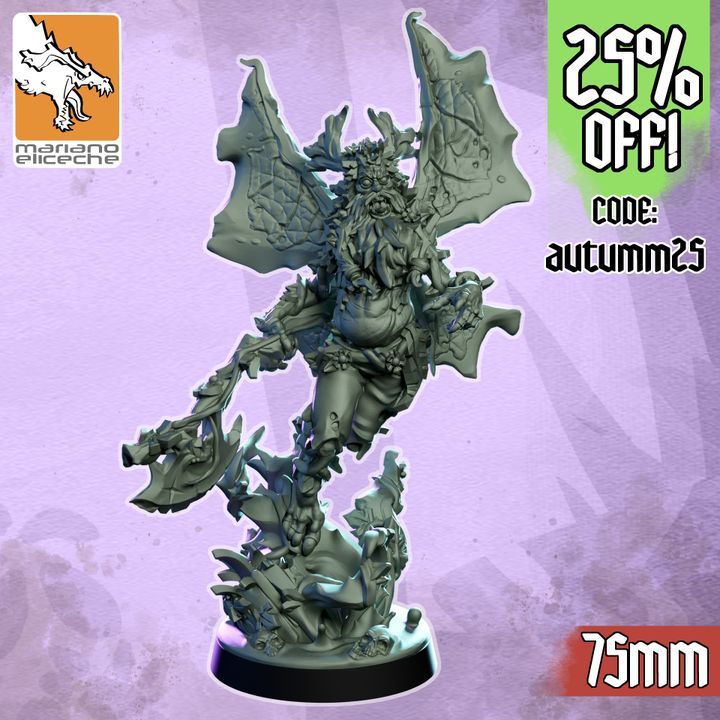 3D Printable The Forest Demon 75mm by MEniatures