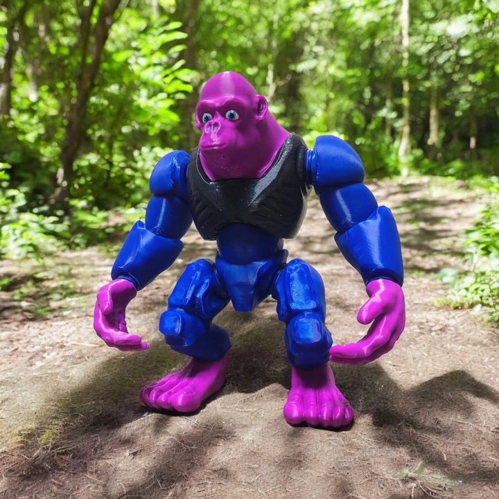 3D Printable 360 ARTICULATED CYBORG GORILLA by MELS 3D LABS