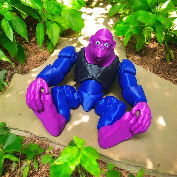 3D Printable 360 ARTICULATED CYBORG GORILLA by MELS 3D LABS