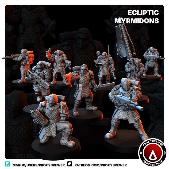 3D Printable Ecliptic Myrmidons by ProxyBrewer