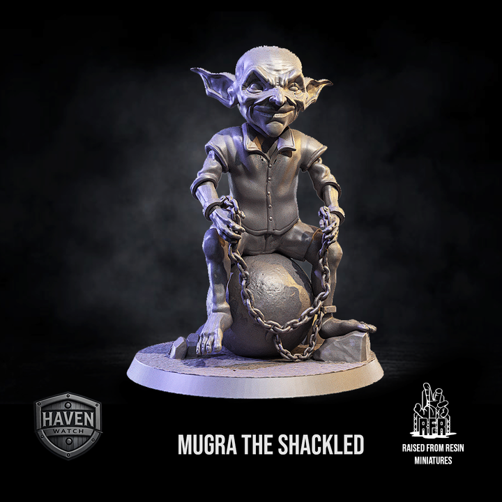 3D Printable Mugra, the shackled - Tabletop miniatures (Pre-Supported ...
