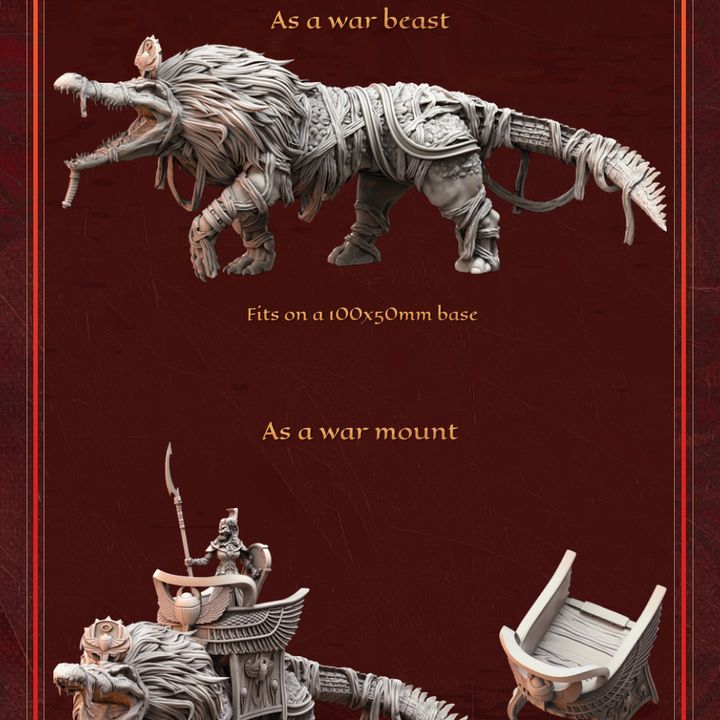 3D Printable Pharaoh's Legacy: Ammut by Crab Miniatures