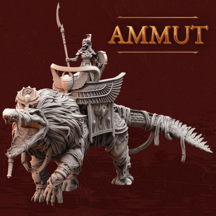 3D Printable Pharaoh's Legacy: Ammut by Crab Miniatures