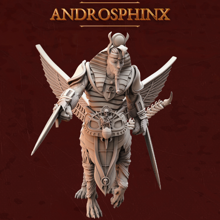 3D Printable Pharaoh's Legacy: Androsphinx by Crab Miniatures