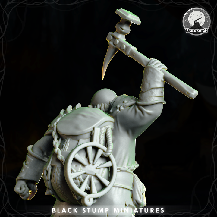 3D Printable Duergar Dwarf Warrior with hammer! by Black Stump Miniatures