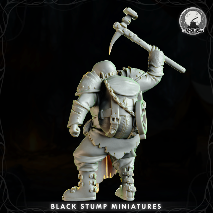3D Printable Duergar Dwarf Warrior with hammer! by Black Stump Miniatures