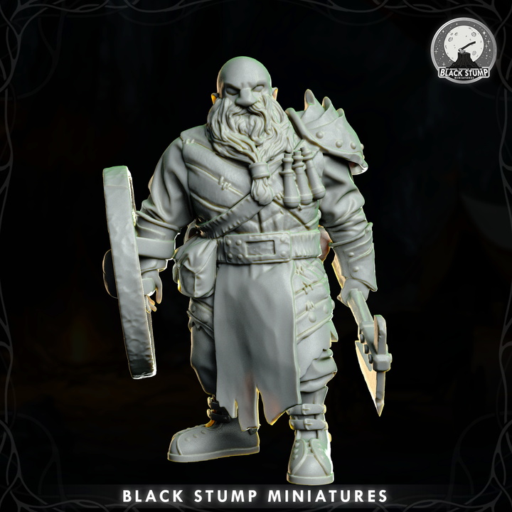 3D Printable Duergar Dwarf Warrior with Axe and Shield! by Arcane ...