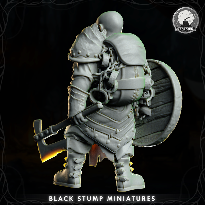 3D Printable Duergar Dwarf Warrior with Axe and Shield! by Arcane ...