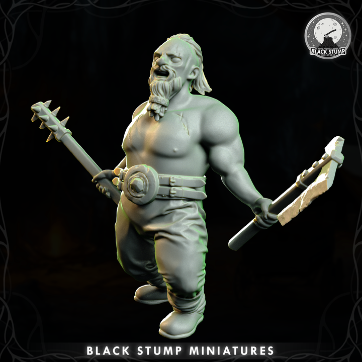 3D Printable Duergar Dwarf Warrior with Axe and Morgenstern! by Black ...