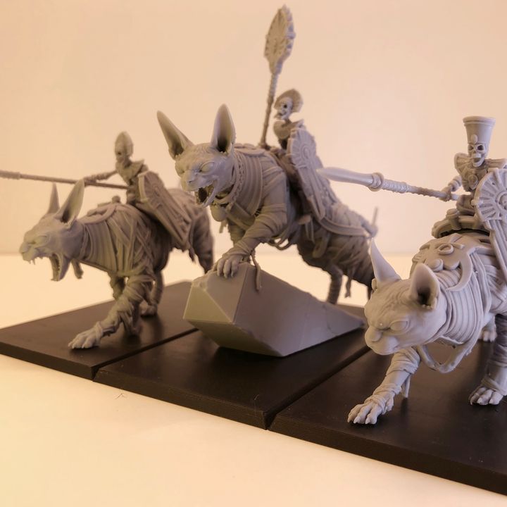 3D Printable Pharaoh's Legacy: Sphynx Cats by Crab Miniatures