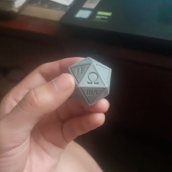 3D Printable Roman numbers D20 by F. T. Lara