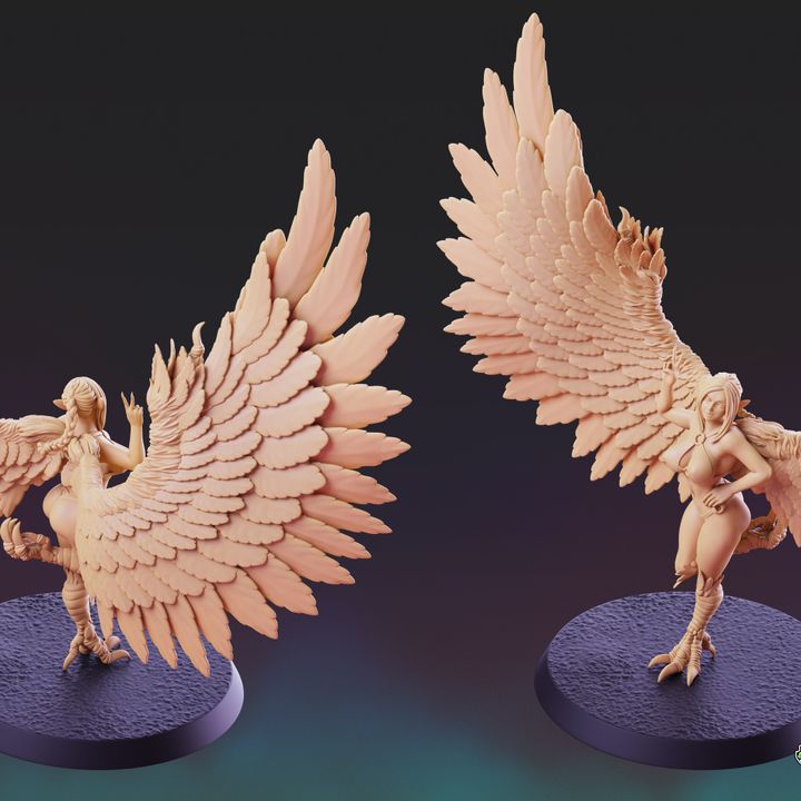 3D Printable Modern Harpies Bundle + Pinups by PSMiniatures