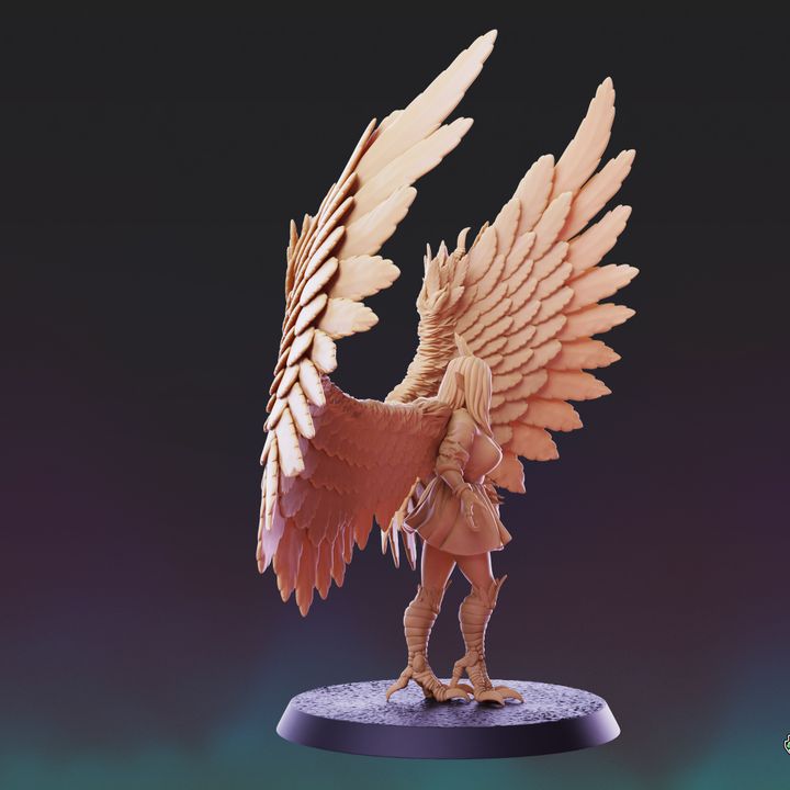 3D Printable Modern Harpies - Pose 1 + Pinup by PSMiniatures