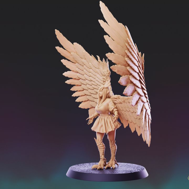 3D Printable Modern Harpies - Pose 1 + Pinup by PSMiniatures