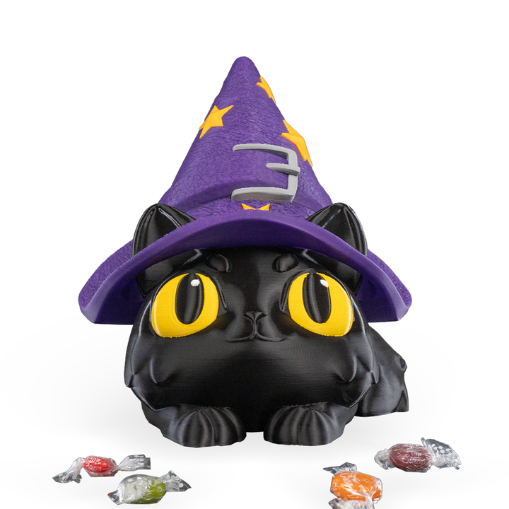 3D Printable Witch Kitty Candy Holder by Stlflix