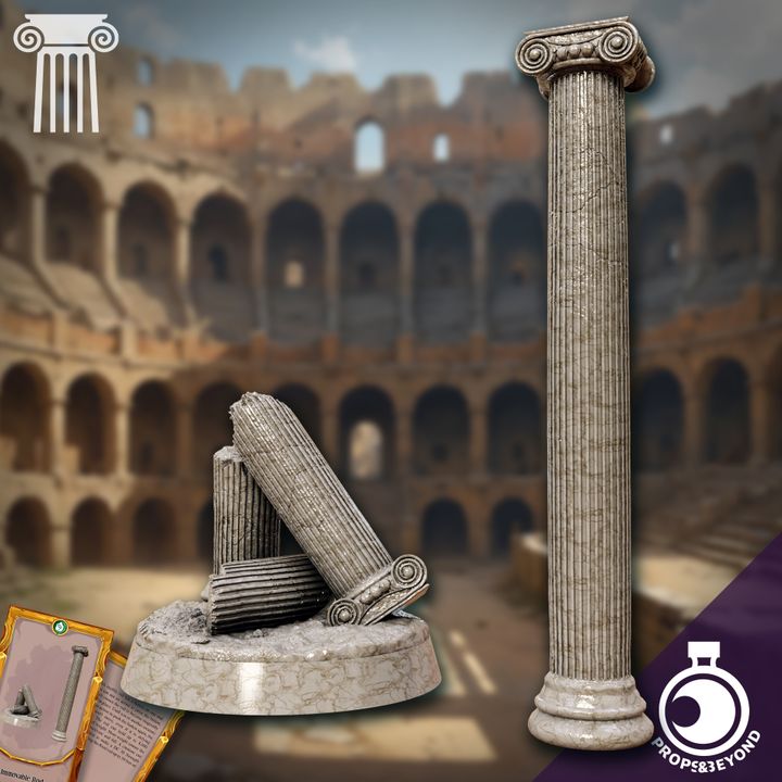 3D Printable Roman Pillar by Props&Beyond