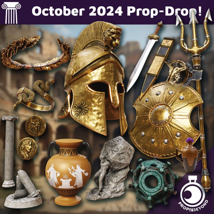 3D Printable October 2024 Prop Drop - Echoes of Olympus by Props&Beyond