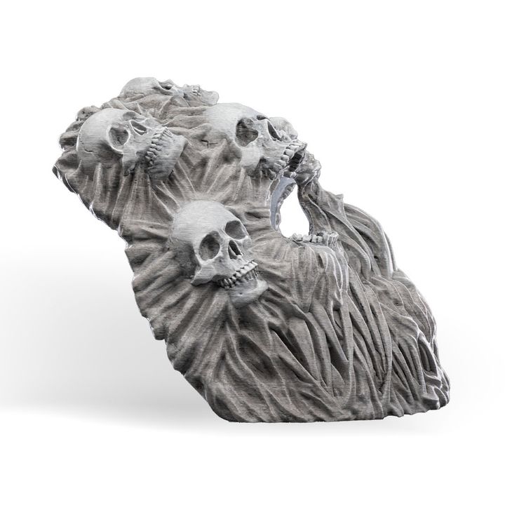 3D Printable Ghoul Face Halloween Mask by Stlflix