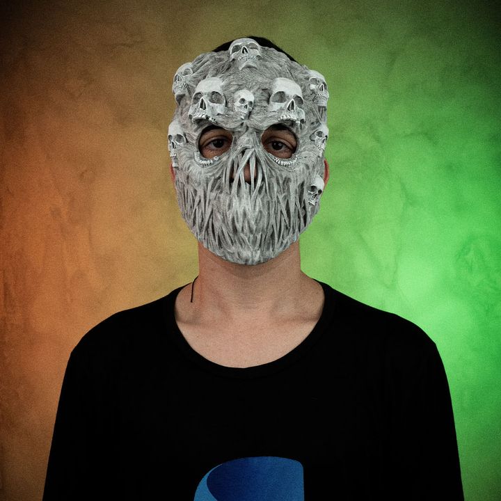 3D Printable Ghoul Face Halloween Mask by Stlflix